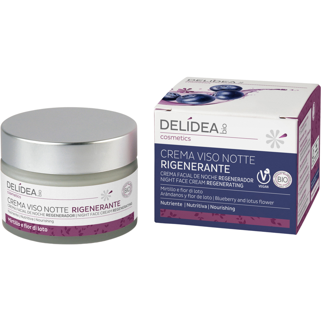 Delidea Crème De Nuit Régénérante Blueberry And Lotus Flower 50 Ml