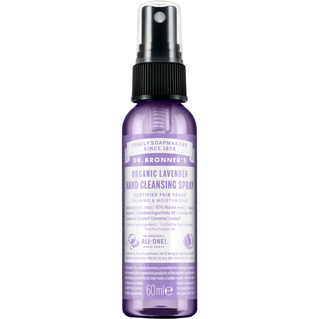 Dr. Bronner's Handhygiene Spray Bio-Lavendel, 60 ml - Ecco Verde Onlineshop Dr. Bronner's Handhygiene Spray Bio-Lavendel, 60 ml - Ecco Verde Onlineshop