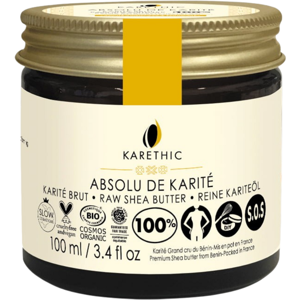KARETHIC Puro Burro di Karitè Bio senza Profumo, 100 ml - Ecco Verde Italia