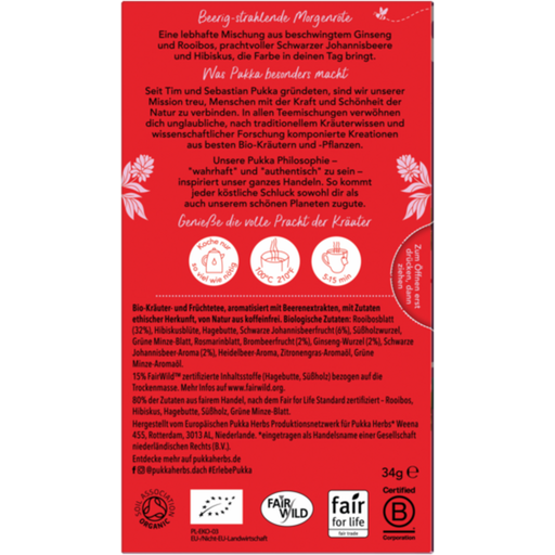 Pukka Morning Berry Organic Herbal & Fruit Tea, 20 Pcs - Ecco Verde ...