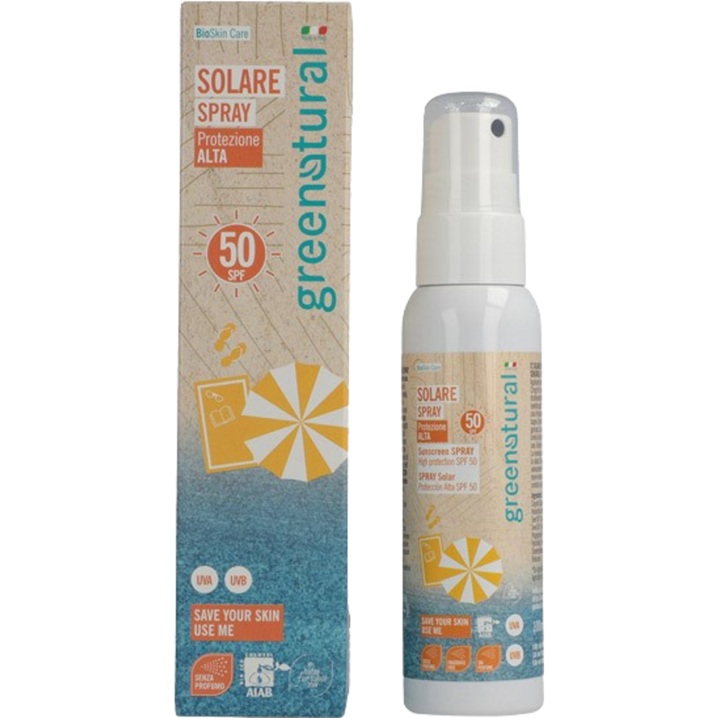 greenatural Sunscreen Spray SPF 50, 100 ml - Ecco Verde Online Shop
