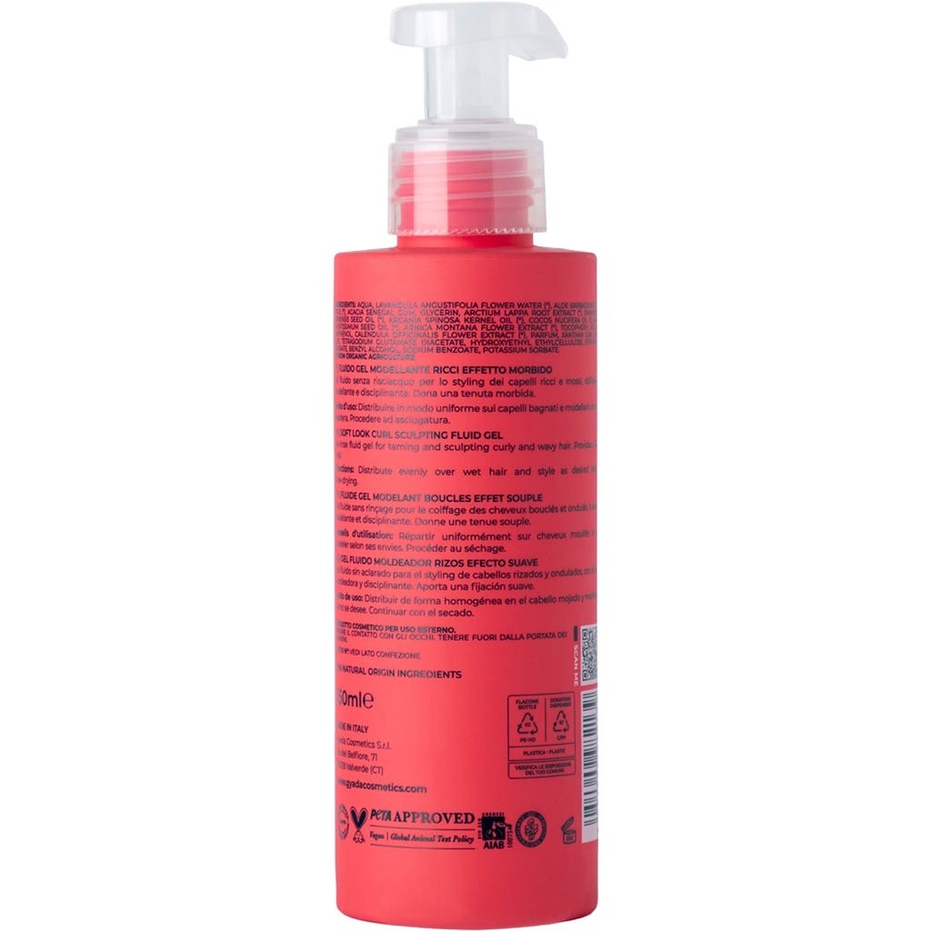 Gyada Cosmetics Fluido Gel Modellante Ricci Effetto Morbido, 150 ml ...