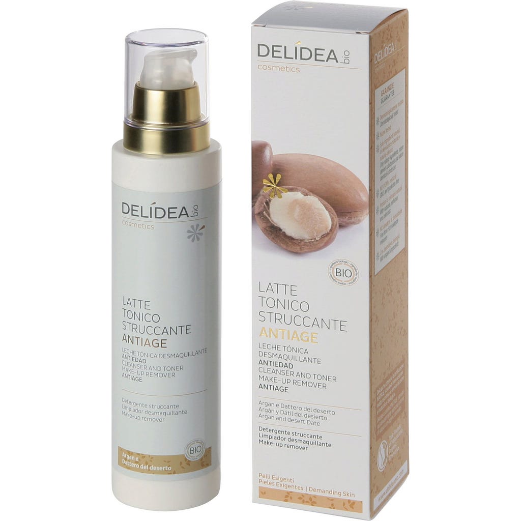 DELIDEA Latte Tonico Struccante Argan & Dattero Bio, 200 ml - Ecco ...