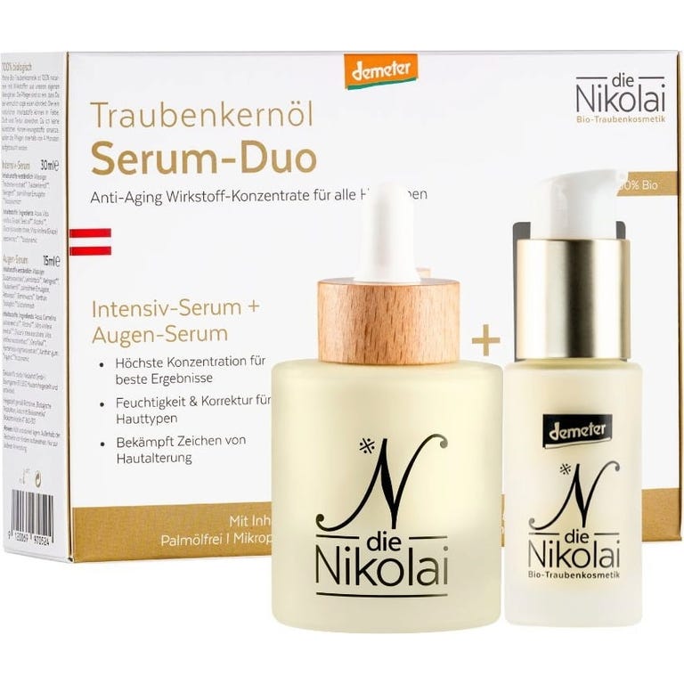 dieNikolai Duo de Sérums à l’Huile de Pépins de Raisin, 1 kit - Ecco Verde