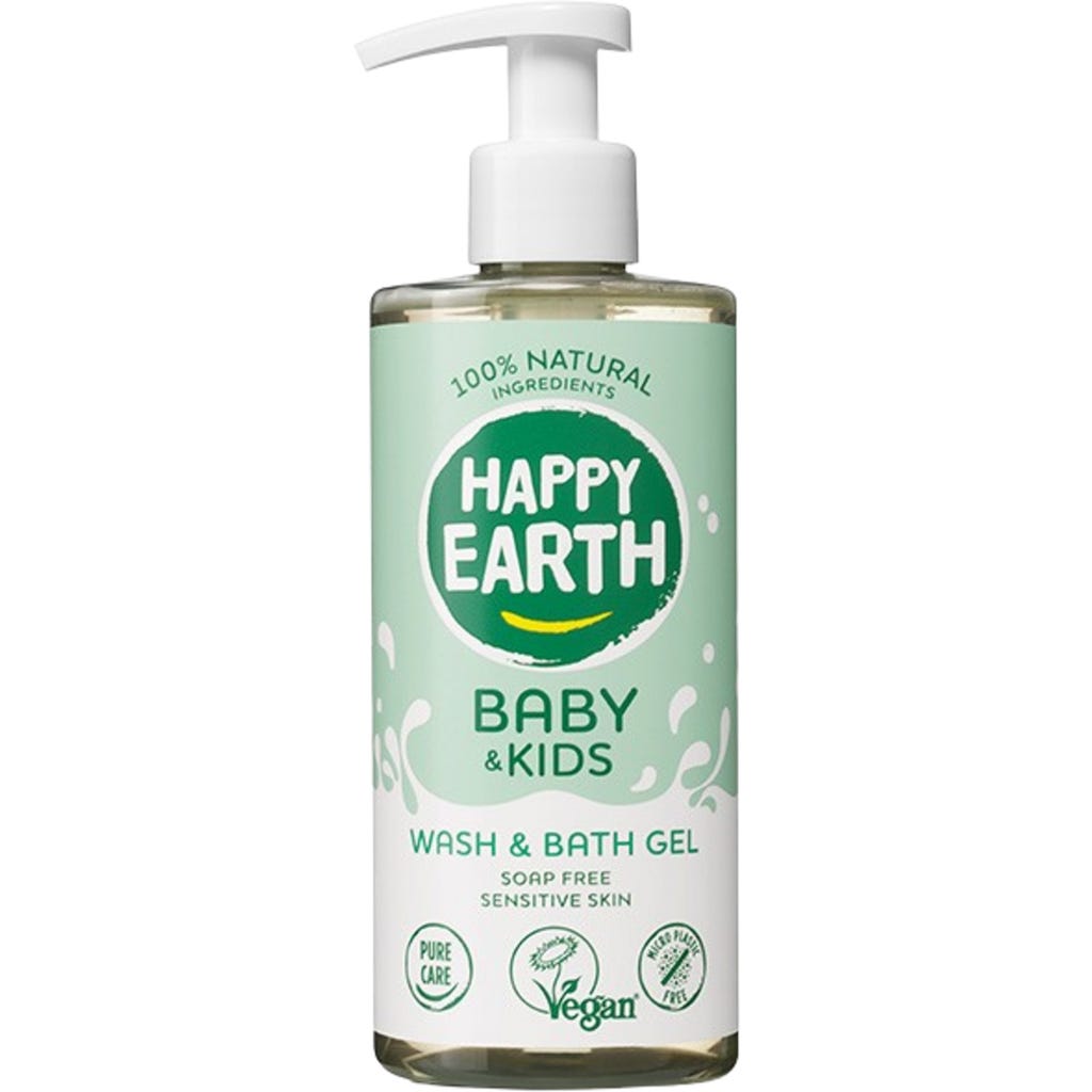 Happy Earth Baby & Kids Wash & Bath Gel, 300 ml - Ecco Verde Online Shop