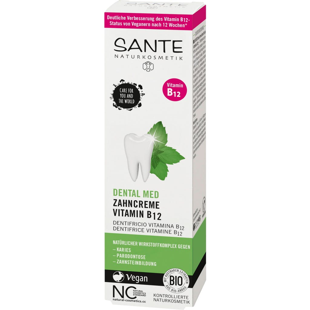 Sante Zobna pasta z vitaminom B12, 75 ml - Ecco Verde spletna trgovina