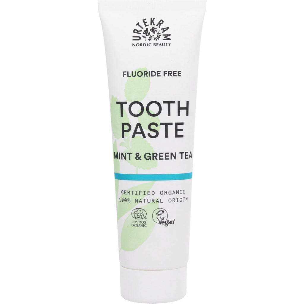 Urtekram Toothpaste with Mint & Green Tea, 75 ml - Ecco Verde Online Shop