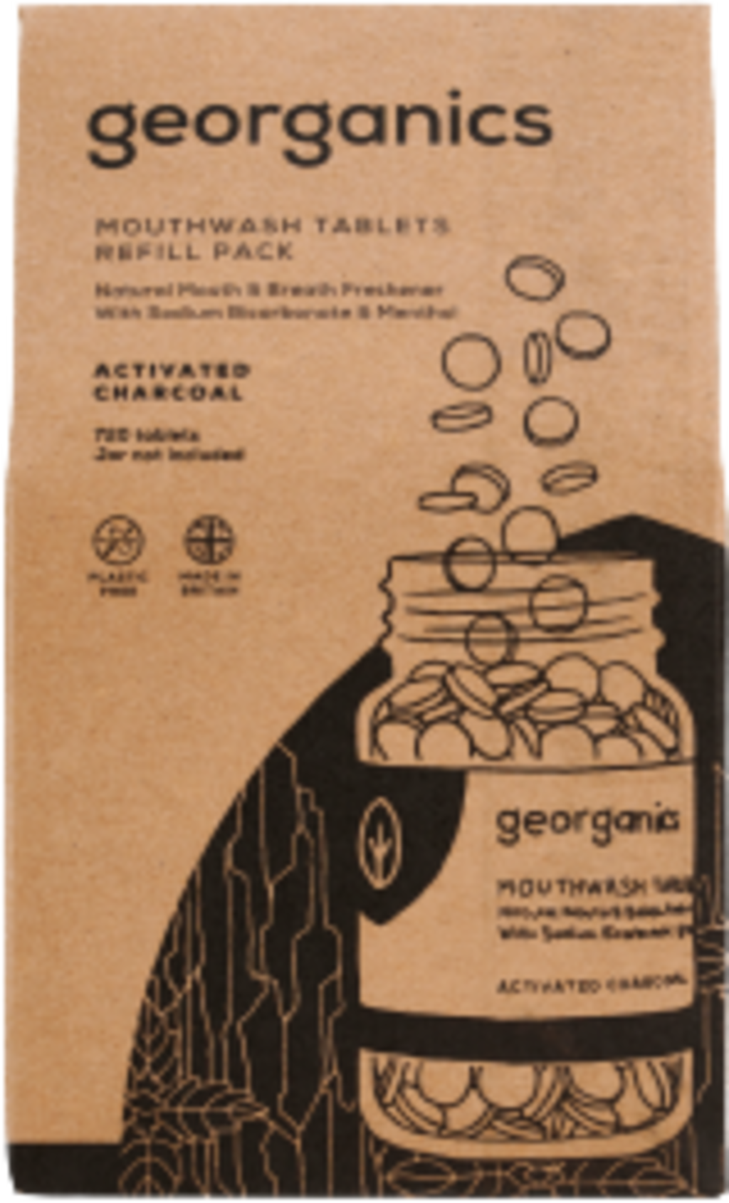 Georganics Mouthwash Tablets Refill Pack - Ecco Verde Online Shop