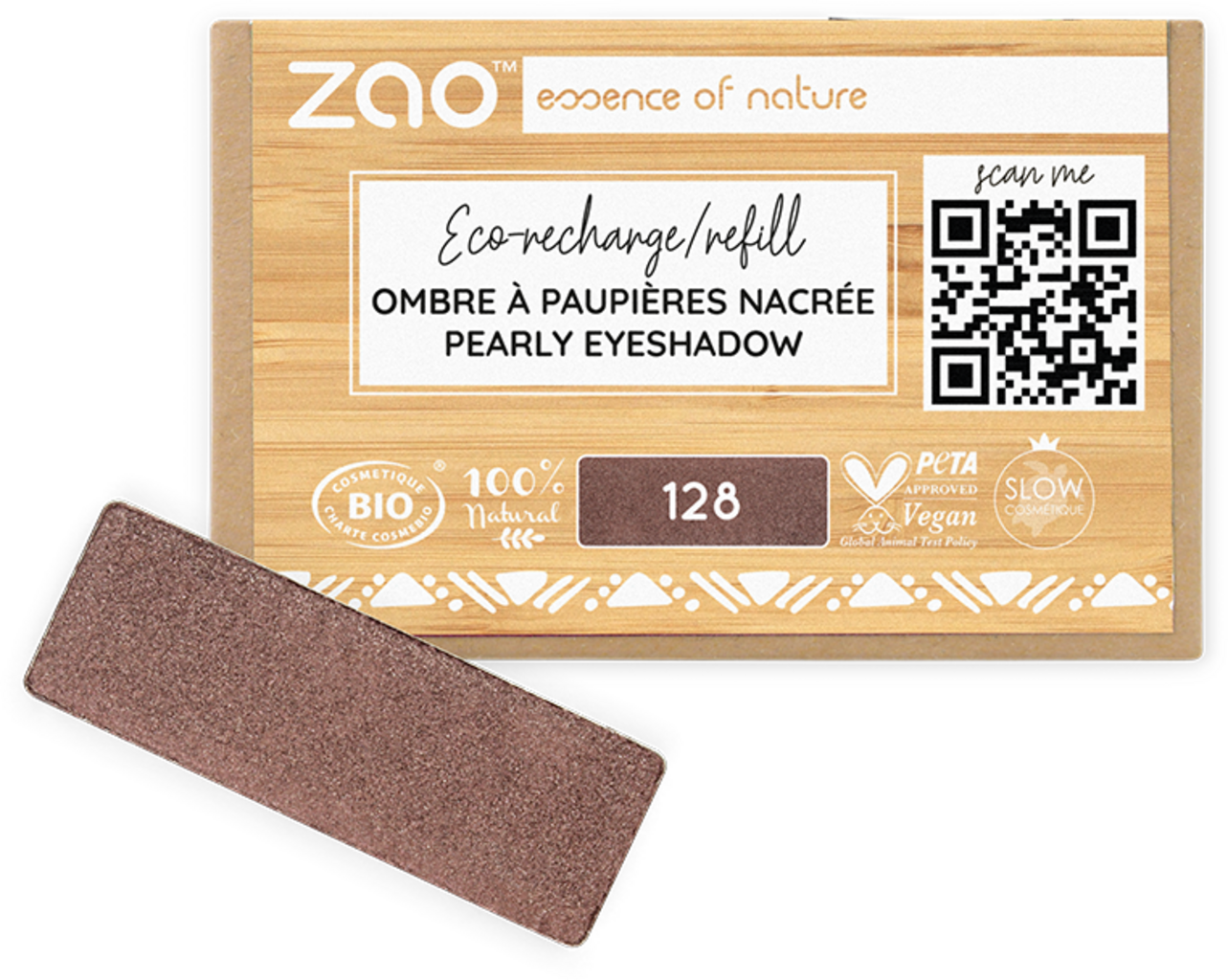 Zao Make up Refill Rectangle Eye Shadow - Ecco Verde Italia